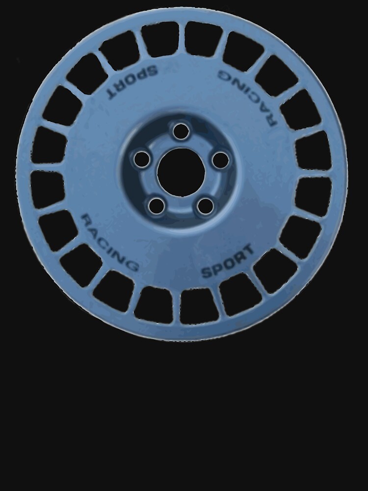 "ICONIC GRAVEL RALLY CAR WHEEL" T-shirt for Sale by motoring197 ...