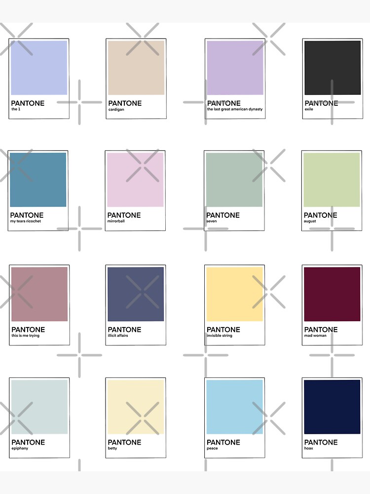 "Folklore Pantone Color Swatches - Taylor Swift" Tote Bag for Sale by ...