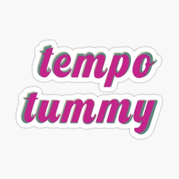"Tempo Tummy" Sticker for Sale by agerlach11 | Redbubble