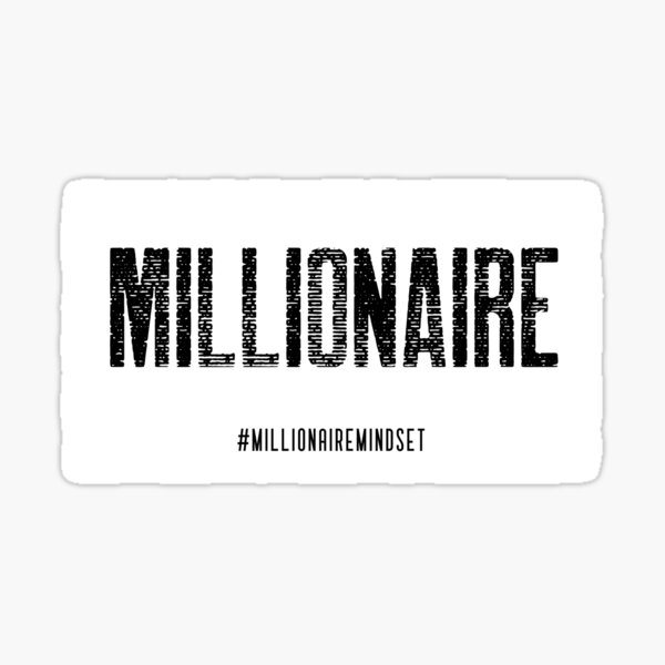 "Millionaire logo (Alternate)" Sticker for Sale by Robert-Hurst | Redbubble