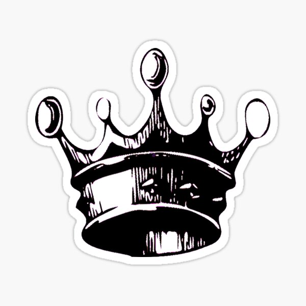 "Black and White Crown" Sticker for Sale by rafa100 | Redbubble