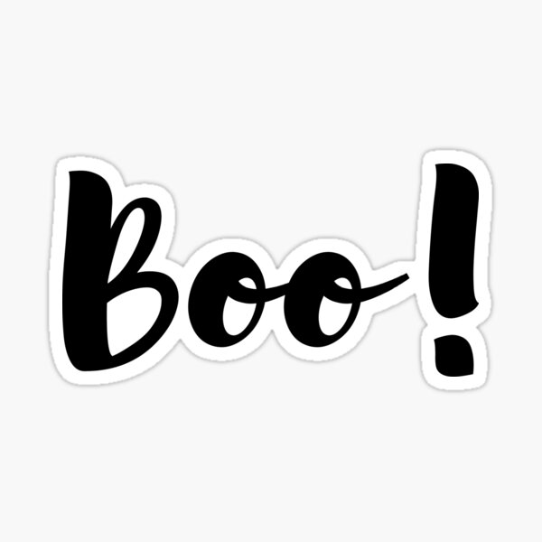 "Boo!" Sticker for Sale by teejestr | Redbubble