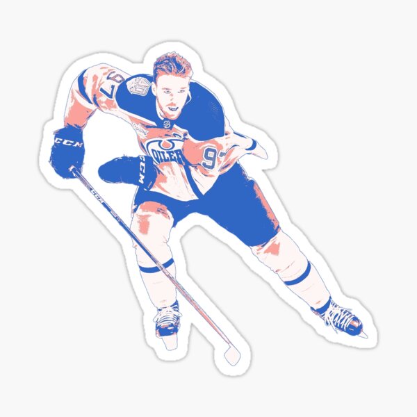 "Connor McDavid Skating Fast Retro Sticker" Sticker for Sale by sport ...
