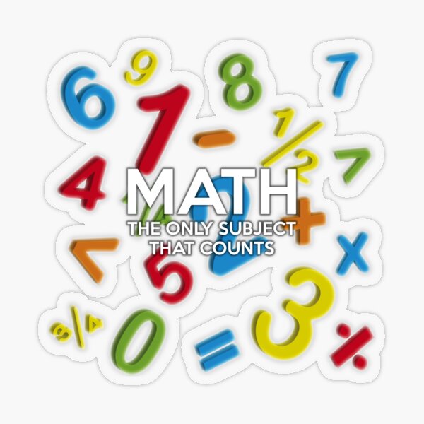 "Funny Math Quote Cool Typography" Sticker by theimagezone | Redbubble