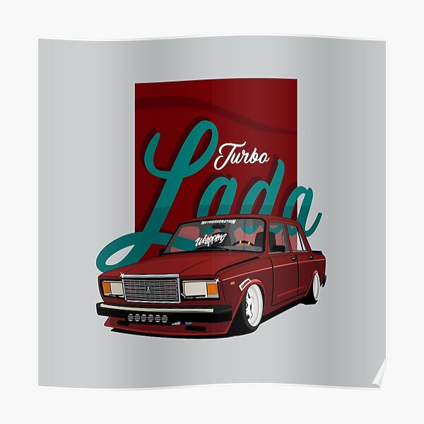 "LADA TURBO" Poster for Sale by shketdesign | Redbubble