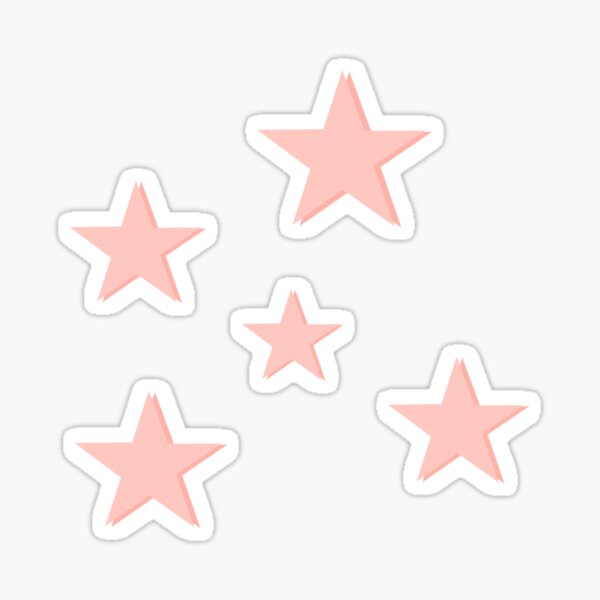 "Pink stars" Sticker for Sale by cassie-graham | Redbubble