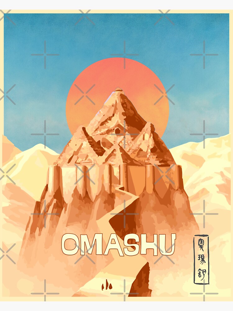"Omashu Travel Poster" Sticker for Sale by iypuff123 | Redbubble