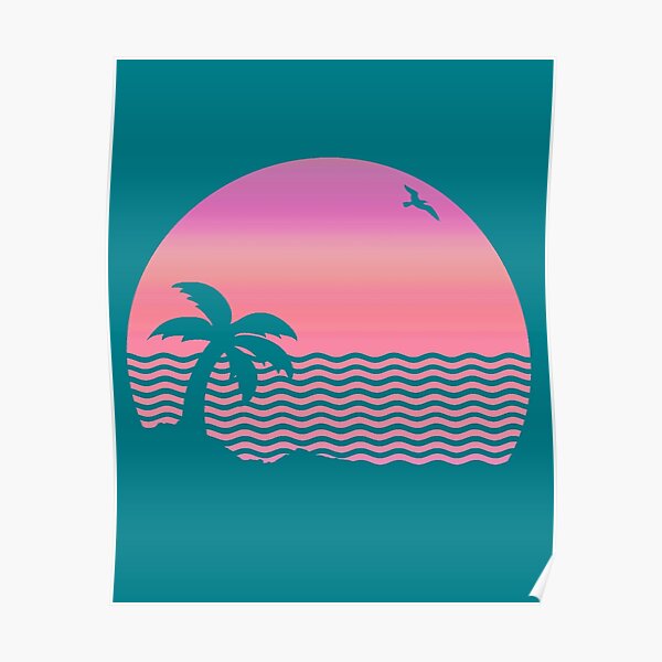 "Wiped Out! Sunset Fade" Poster for Sale by breakshit | Redbubble