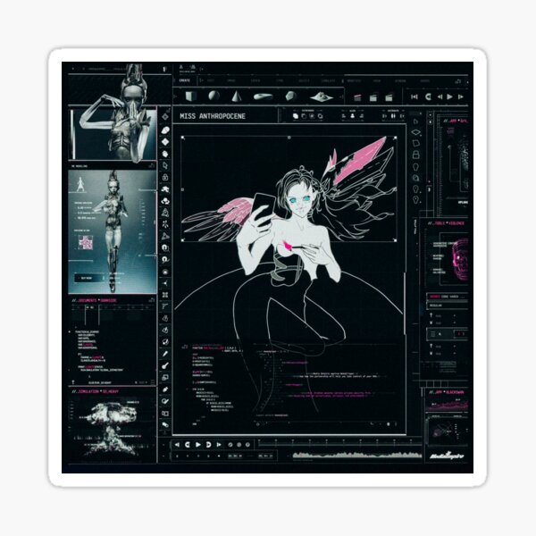 "grimes" Sticker for Sale by omarriva | Redbubble