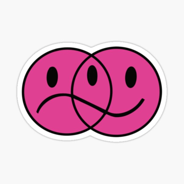 "Happy Sad" Sticker for Sale by NikaMediucho | Redbubble