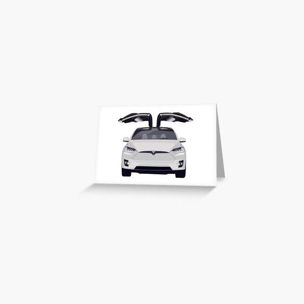 Tarjetas de felicitación «Tesla Model X De Dibujos Animados» de ...