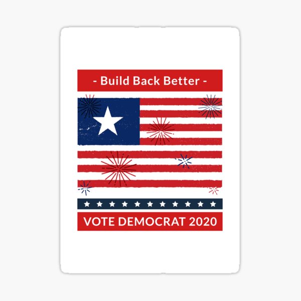 "Build Back Better Logo" Sticker for Sale by Robert-Hurst | Redbubble