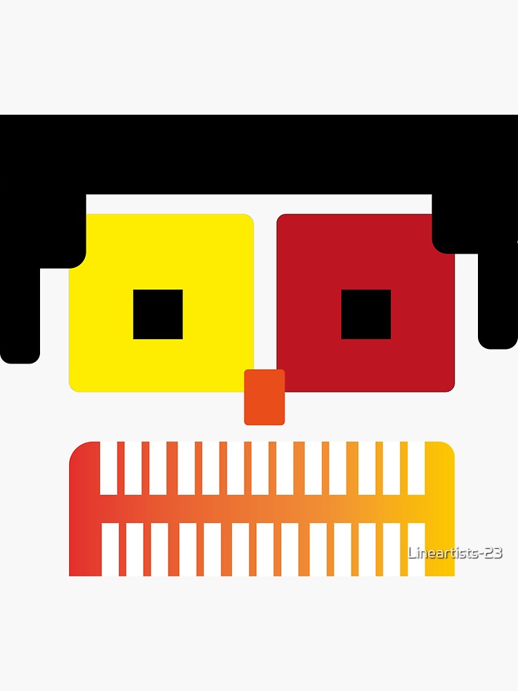 "Square face robot" Sticker for Sale by Lineartists-23 | Redbubble