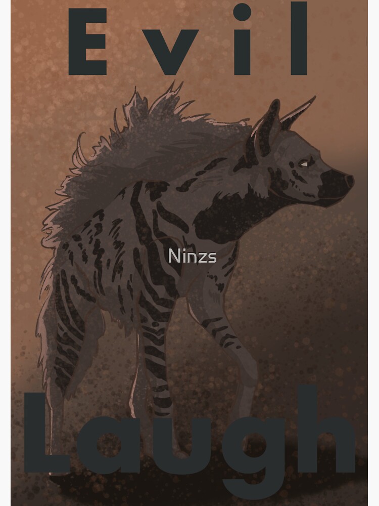 "Evil Hyena" Sticker for Sale by Ninzs | Redbubble