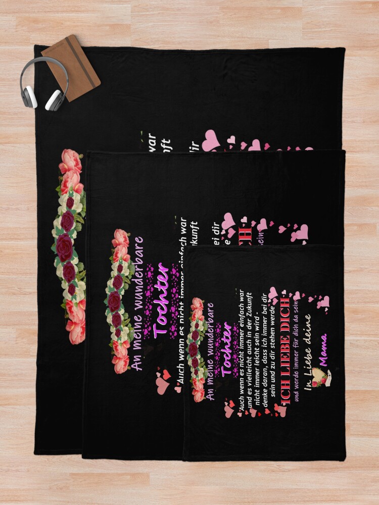 "Wunderbare Tochter Mama Liebe Spruch" Fleecedecke von Myriala | Redbubble