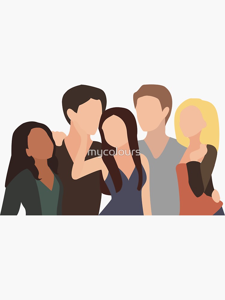 "Tvd cast photo" Sticker for Sale by mycolours | Redbubble