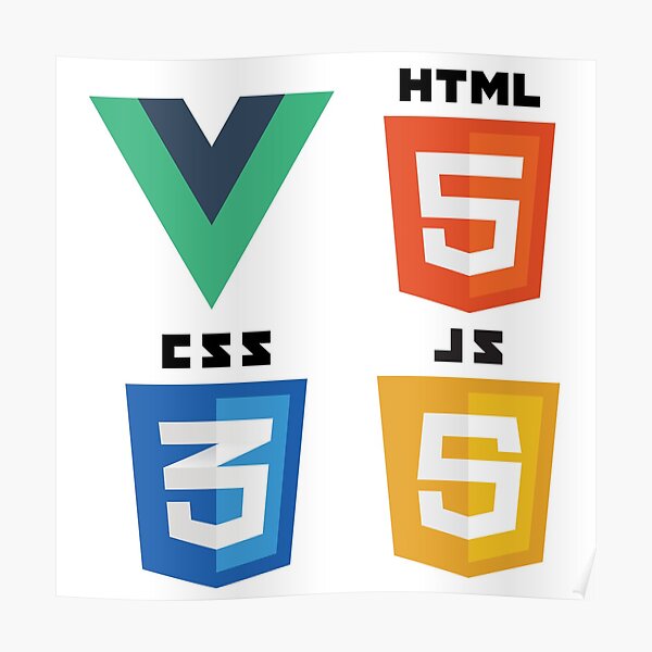 Web Programming Vue Html5 Css3 Javascript Logo Poster For Sale By Developerfriday Redbubble 2673