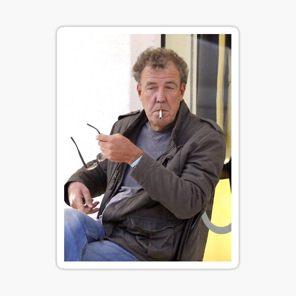 "Jeremy Clarkson Smoking" Sticker for Sale by c3305520 | Redbubble