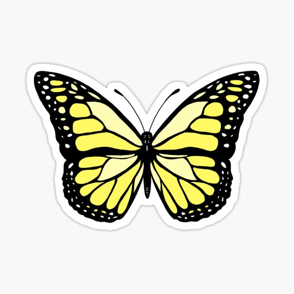 "yellow butterfly" Sticker by robinverheul | Redbubble