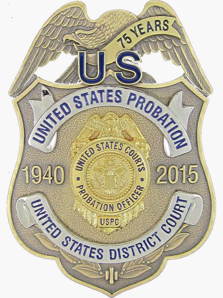 "US Probation 75th Anniversary Badge" Sticker for Sale by USPO | Redbubble