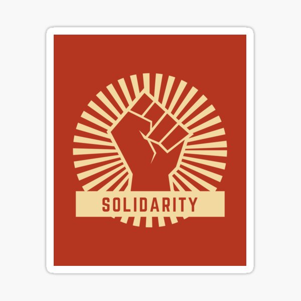 "Fist Of Solidarity" Sticker by FunkyMerch | Redbubble
