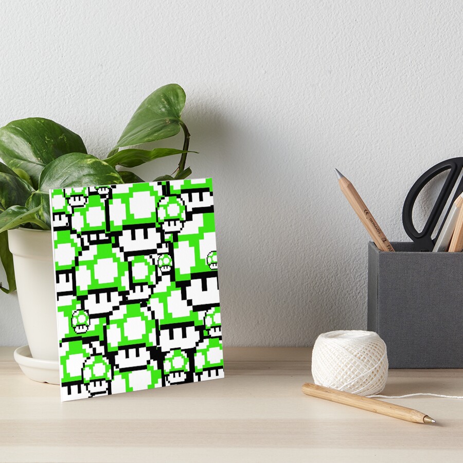 "8-Bit 1-Up Mushroom Collage" Art Board Print for Sale by ThePawsitives ...