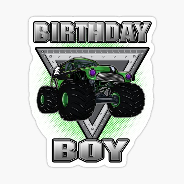 "Monster Truck Birthday Boy Gift for Monster Truck Fans" Sticker by Fun ...