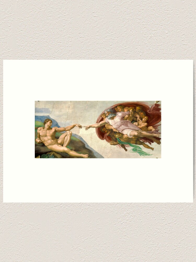 "The Creation of Adam Painting by Michelangelo" Art Print for Sale by ...