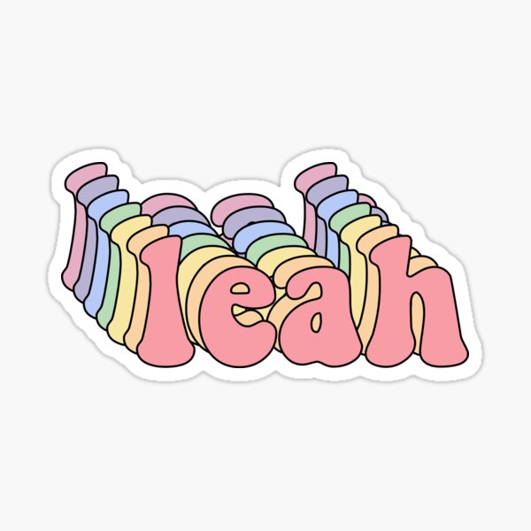 "leah name sticker" Sticker for Sale by youtubemugs | Redbubble
