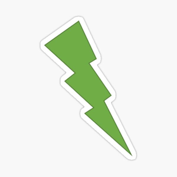 Green Lightning Bolt Sticker For Sale By Honeyychicken Redbubble green-lightning-bolt-sticker-for-sale-by-honeyychicken-redbubble
