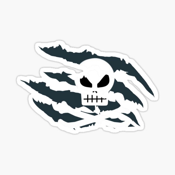 "Rip Revealing Skull" Sticker by H-Artwork | Redbubble