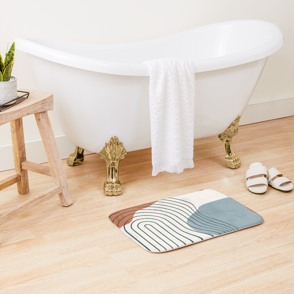 "Neutral Rainbow" Bath Mat by millamix | Redbubble