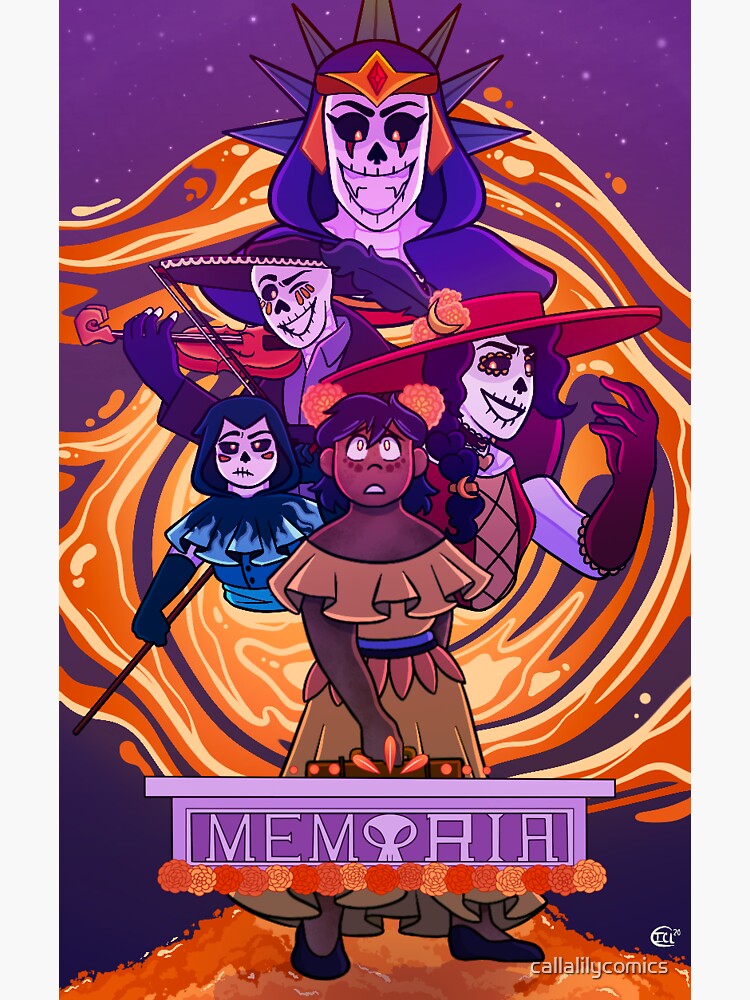 "Memoria Cover Art" Sticker by callalilycomics | Redbubble