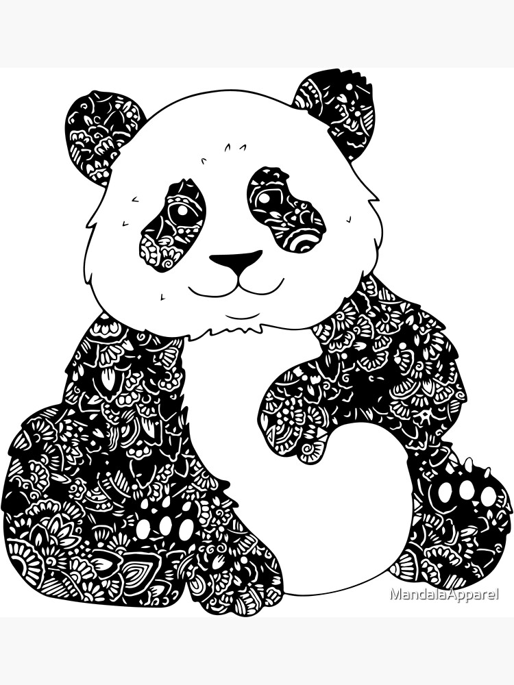 "Cute Panda Mandala Doodles" Art Print for Sale by MandalaApparel ...
