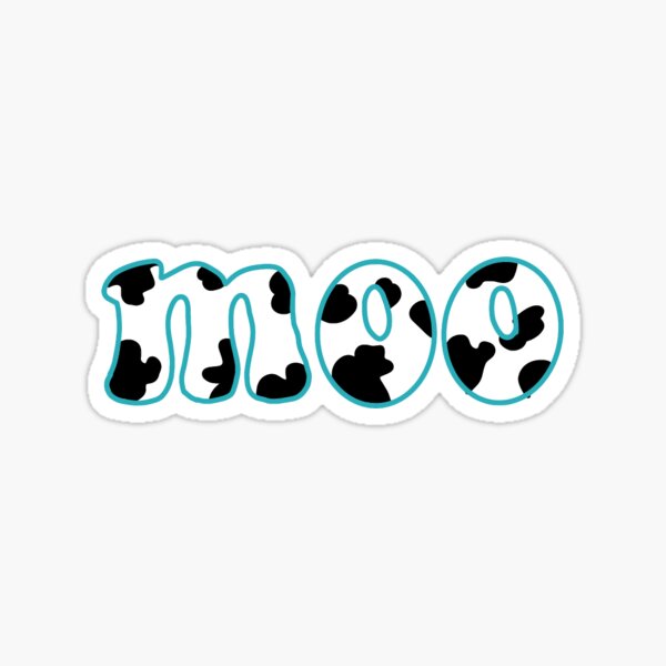 "Moo Blue Cow Print Vsco Sticker" Sticker by ThreeStore | Redbubble