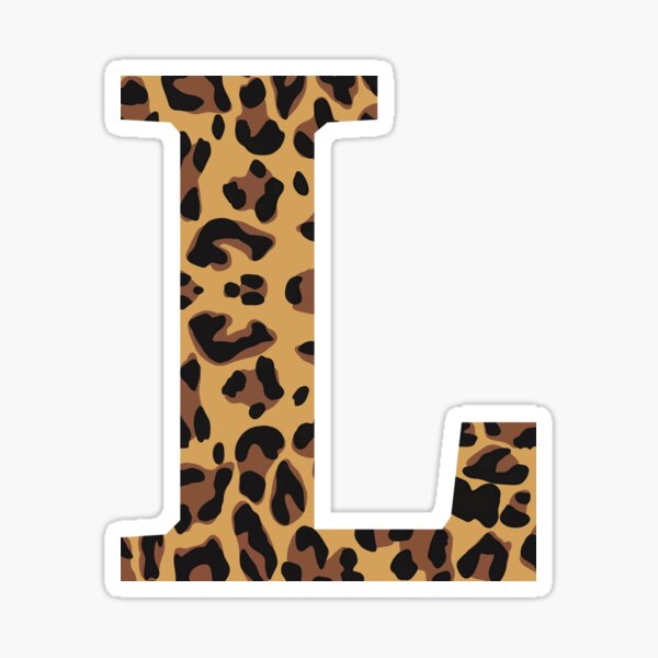 "Leopard Print Letter L" Sticker for Sale by MadeByMeera | Redbubble