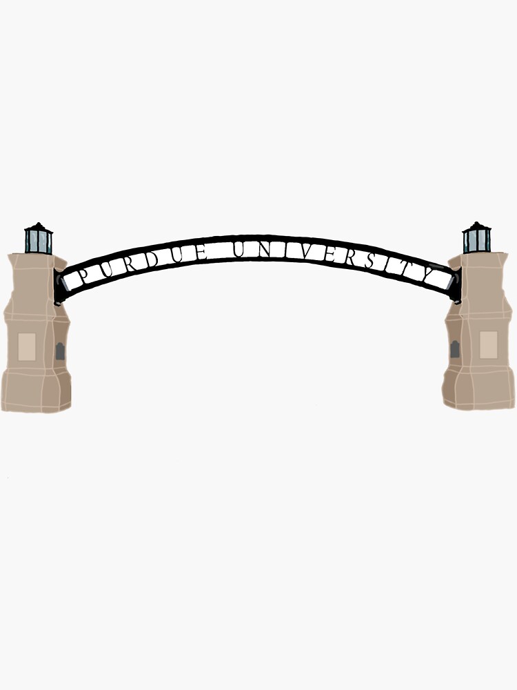 "Purdue Archway" Sticker for Sale by MarthaLouise | Redbubble
