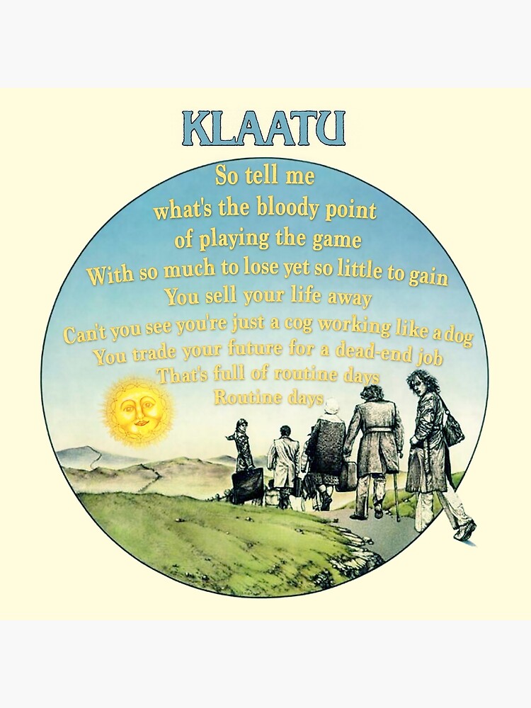 "Klaatu - A Routine Day" Poster for Sale by rayvoltz | Redbubble