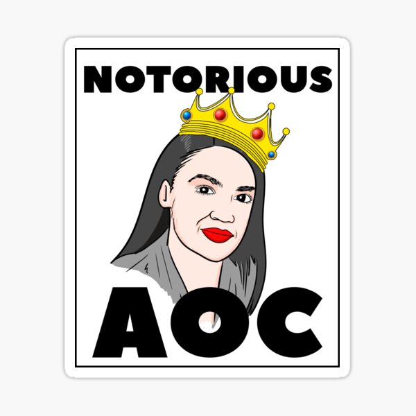 "Alexandria Ocasio-Cortez AOC " Sticker for Sale by dconciente | Redbubble