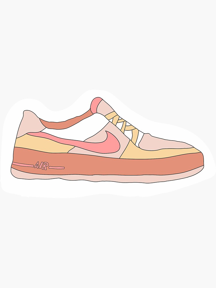 "Pink AF1 Sticker" Sticker for Sale by karinarosenberg | Redbubble