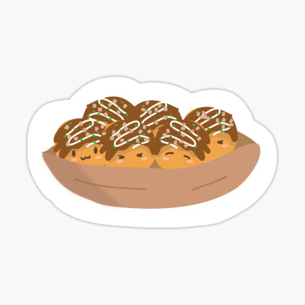 "Takoyaki" Sticker for Sale by conniethern | Redbubble