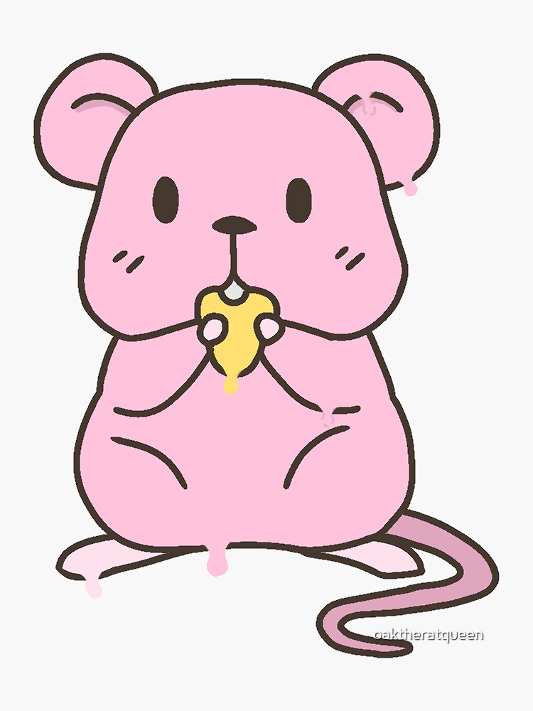 "Pink Rat Drip" Sticker for Sale by oaktheratqueen | Redbubble