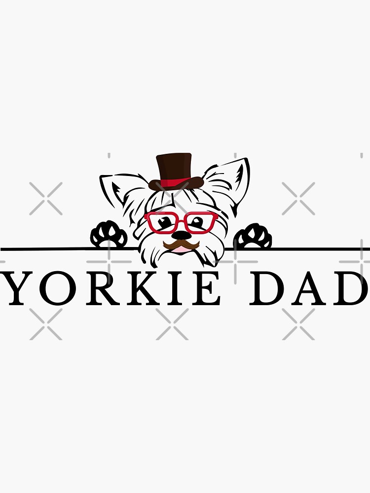 "Yorkie DAD, Yorkshire Terrier, Yorkie Gifts, Father Tees, Cute ...