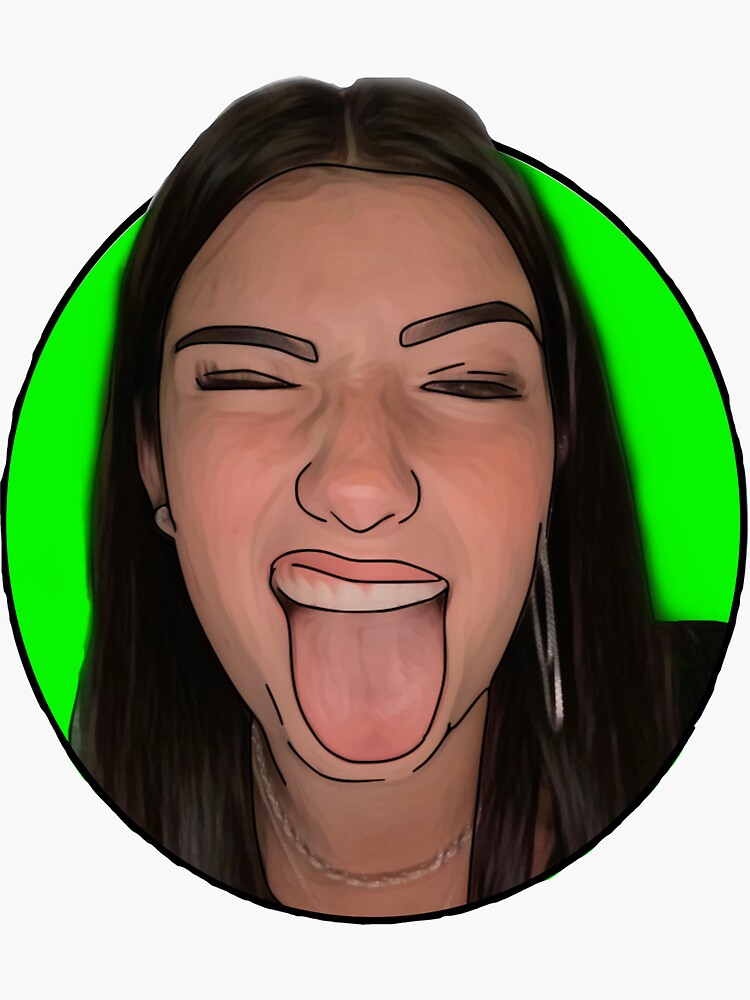"charli d'amelio cartoon" Sticker by inci661 | Redbubble