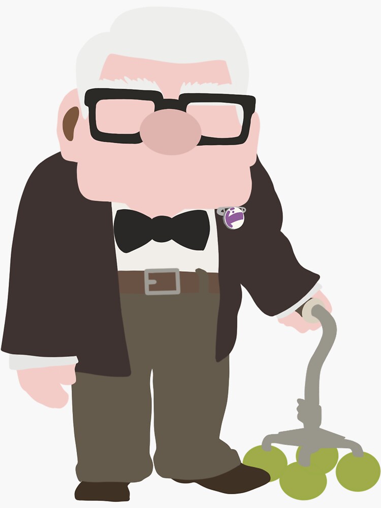 "Carl from Up" Sticker for Sale by frandimiceli | Redbubble