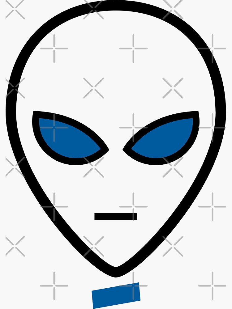 "Alien Head With Bow Tie & Matcing Eyes" Sticker for Sale by ...