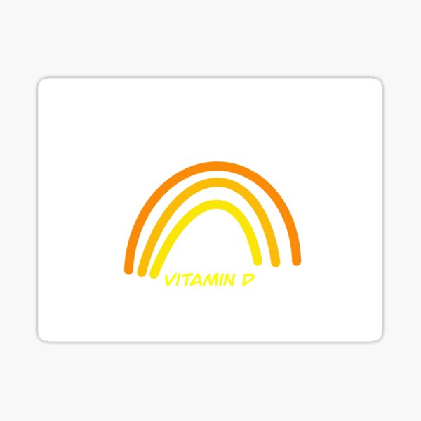 "Vitamin D rainbow graphic" Sticker by lunagranger2132 | Redbubble