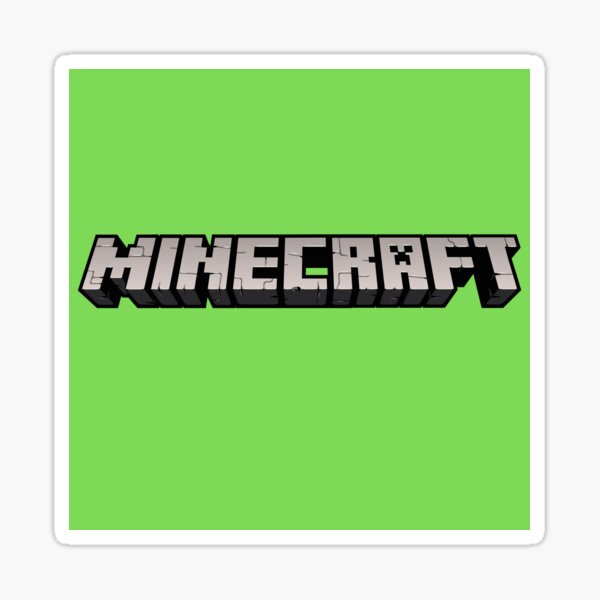 "Minecraft word" Sticker by Salma-Ramzy | Redbubble