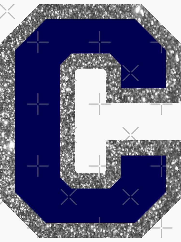 "silver and navy varsity letter C" Sticker for Sale by byleahwithlove ...