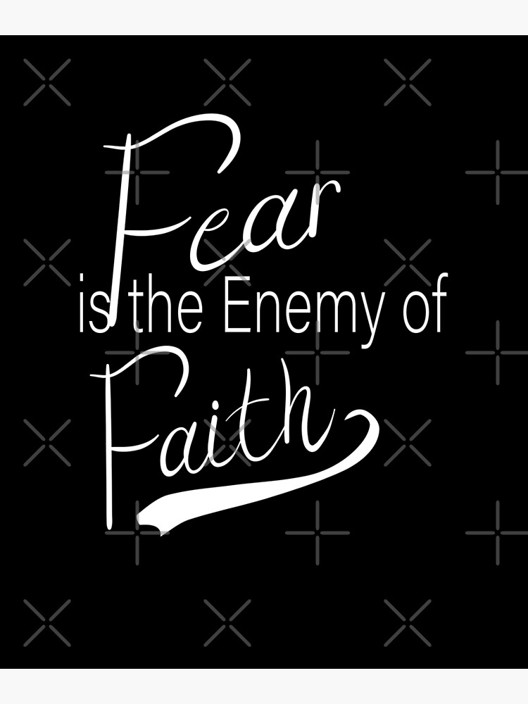 "Fear is the Enemy of Faith,inspirational quotes,saying shirts" Canvas ...